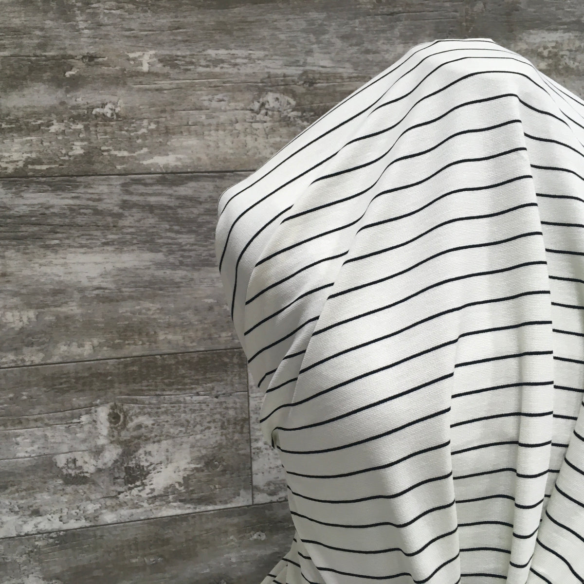 Ponte Wheaton Black & White Stripe | Sold by the half yard – Fabrik Attik