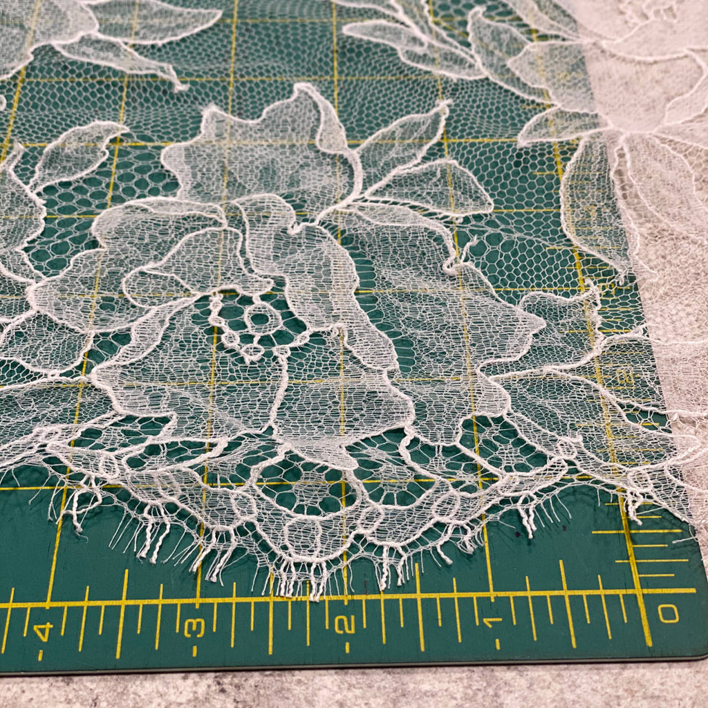 Bridal Lace French Rosette - Sold by the half yard – Fabrik Attik